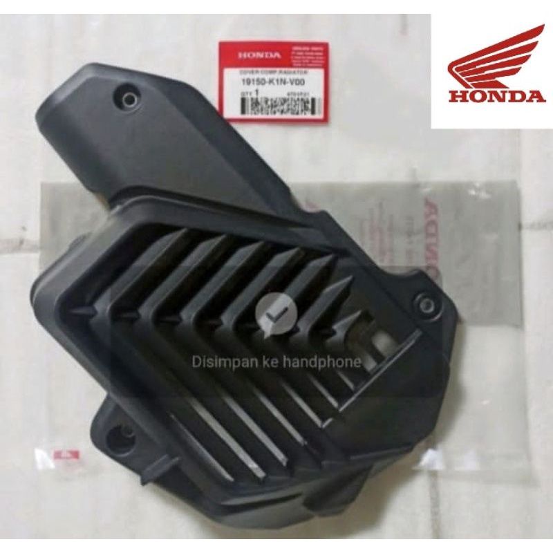 Jual Tutup Radiator PCX 160 Part Ori lapis carbon kevlar | Shopee Indonesia