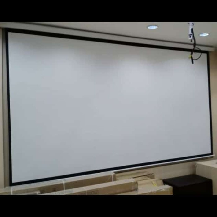 Jual Layar Layar Proyektor Gantung Screen Manual Lebar 3Meter X Tinggi ...