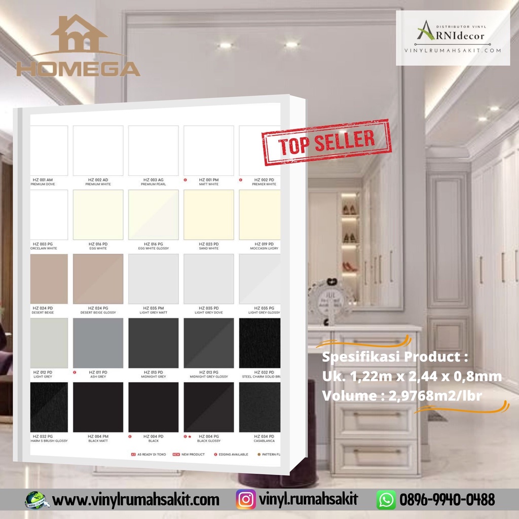 Jual HPL Homega White Color Series PM/PD/PG [NON STICKER] | Shopee Indonesia