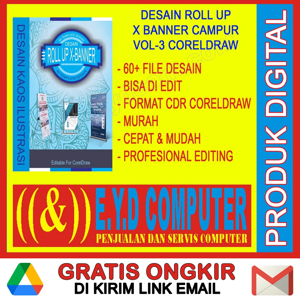 Jual DESAIN ROOL UP X BANNER VOL-3 KOLEKSI TEMPLATE DESIGN GRAFIS BANER ...