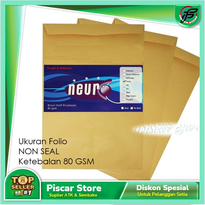 Jual Map / Amplop Coklat Ukuran Folio Neuro Ukuran F4 | Shopee Indonesia