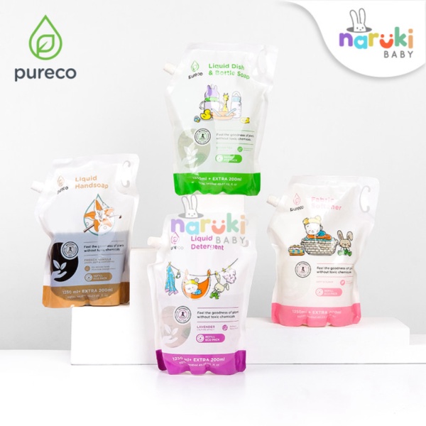 Jual Unik / Pureco Soap Softener 1450 Detergent / Liquid 1450ml Ecopack ...