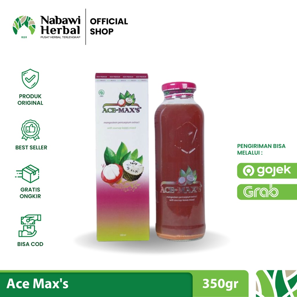 Jual ACE MAX'S - Jus Ekstrak Kulit Manggis Daun Sirsak 350gr | Shopee Indonesia