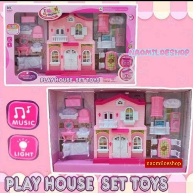 Jual Mainan istana Play house SET Mainan Boneka Rumah Ada Lighting dan ...