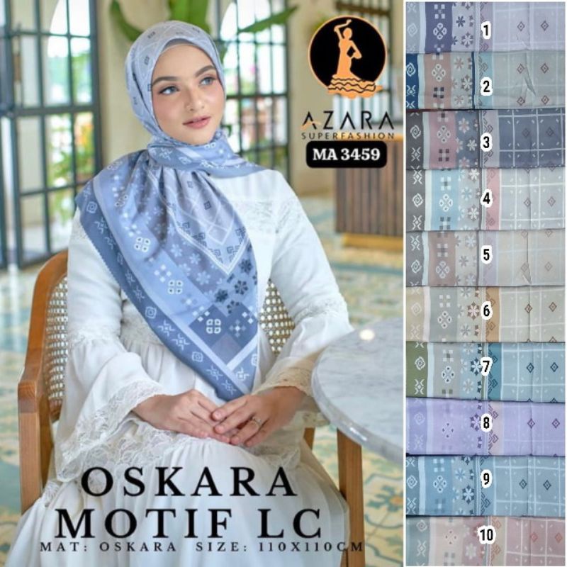 Jual SEGIEMPAT OSKARA MOTIF LASER CUT JILBAB SEGI EMPAT AZARA HIJAB ...