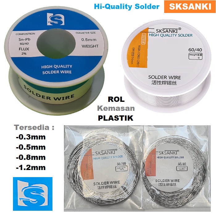 Jual Timah Tenol Kawat Rol Gulung High Quality Solder Wire Flux Core ...