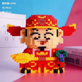 Jual Nano Block kucing hoki barongsai tiger building blocks lion dance ...