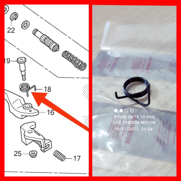 Jual PER HANDLE REM DEPAN HONDA SCOOPY ESP K93.SCOOPY ESP K2F SCOOPY ...