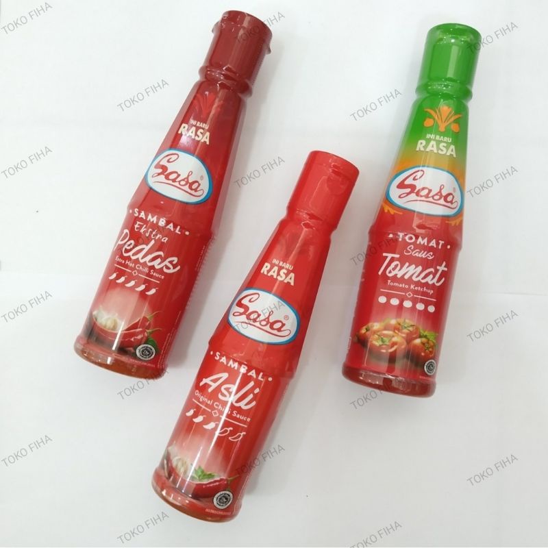 Jual Sasa Saus Tomat 135ml | Sambal Asli 135ml | Ekstra Pedas 135ml ...