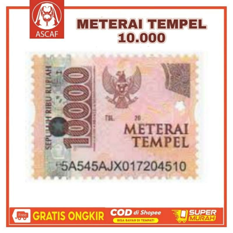 Jual Meterai Tempel 10.000 asli / matrai 10.000 / Meterai / Benda Pos ...
