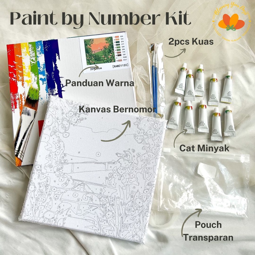 Jual Paket Lukisan Paint by Number Kit Painting Kit paket aesthetic ...