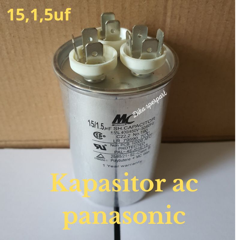 Jual kapasitor ac 15,1,5uf merek mc original | Shopee Indonesia