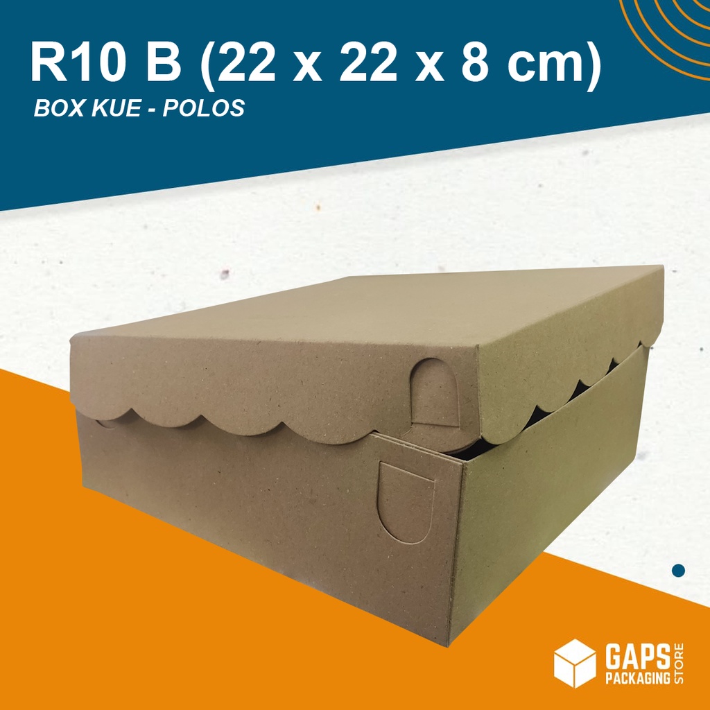 Jual Box Catering Nasi / Dus Kue / Dus Kotak Makanan R10 B Kraft Tebal ...