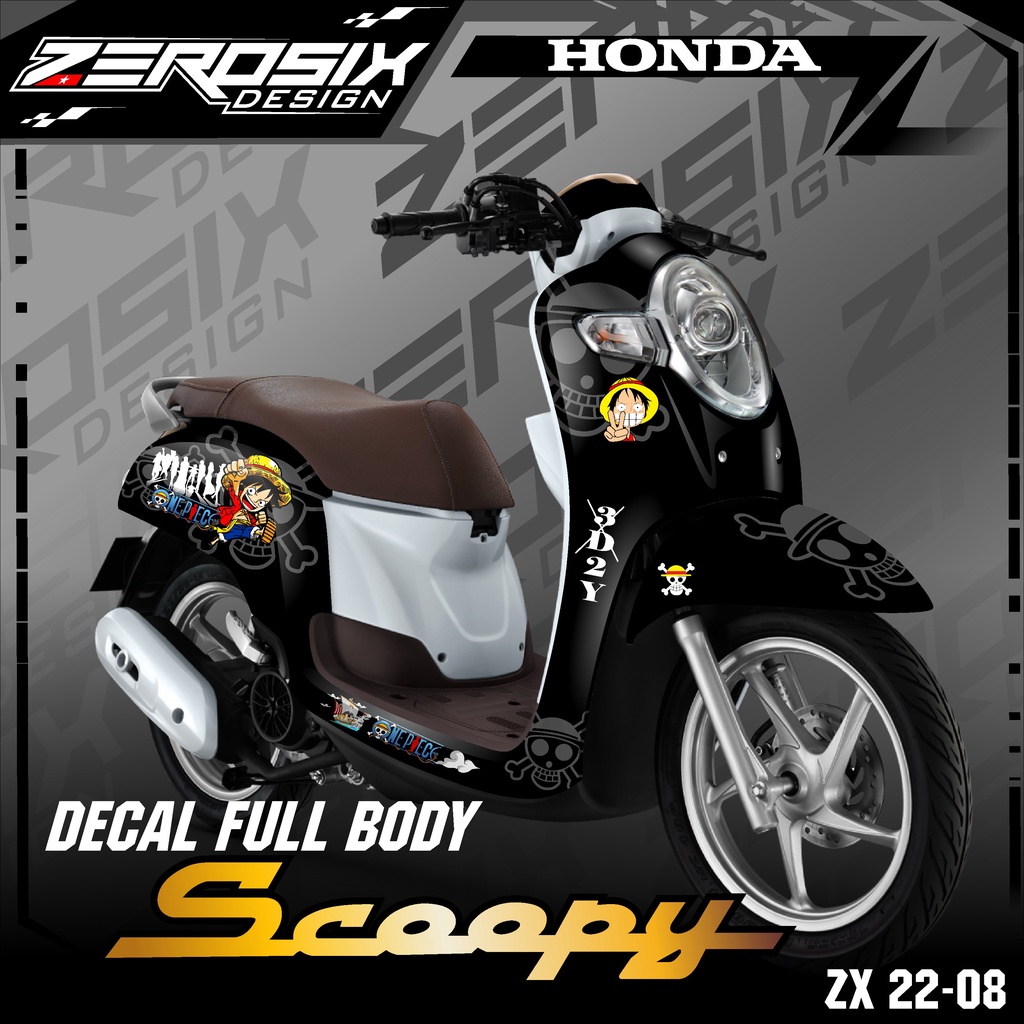 Jual Decal Sticker SCOOPY FI NEW FULL BODY - STIKER SCOOPY 2017 2018 2019 Variasi Motor LUFFY ...