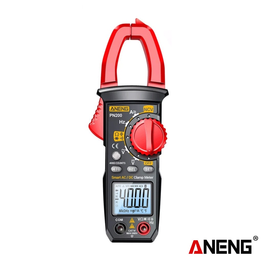 Jual Aneng PN200 Digital Clamp Meter DC/AC 600A Current 4000 Counts Ori ...