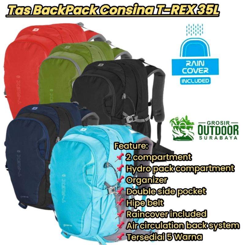 Jual Tas Backpack Daypack Consina T-Rex Trex 35L | Shopee Indonesia