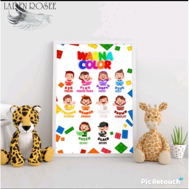 Jual Poster Edukasi Anak Warna Colour | Shopee Indonesia