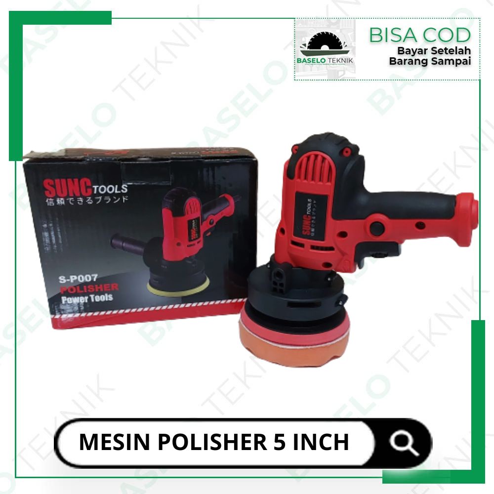 Jual Mesin Poles Body Mobil Lengkap Polisher 5 inch set lengkap 125mm ...