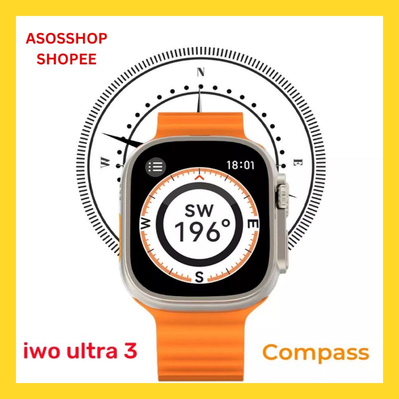 Jual IWO ULTRA 3 H12 ULTRA HD8 ULTRA + PLUS SMARTWATCH NFC COMPASS ...