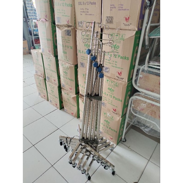 Jual tiang infus stainless tiang infus besi | Shopee Indonesia