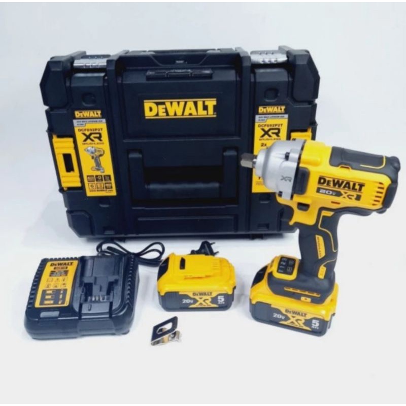Jual Mesin Bor Cordless Impact Wrench 1/2" DEWALT 20V DCF892P2T ...