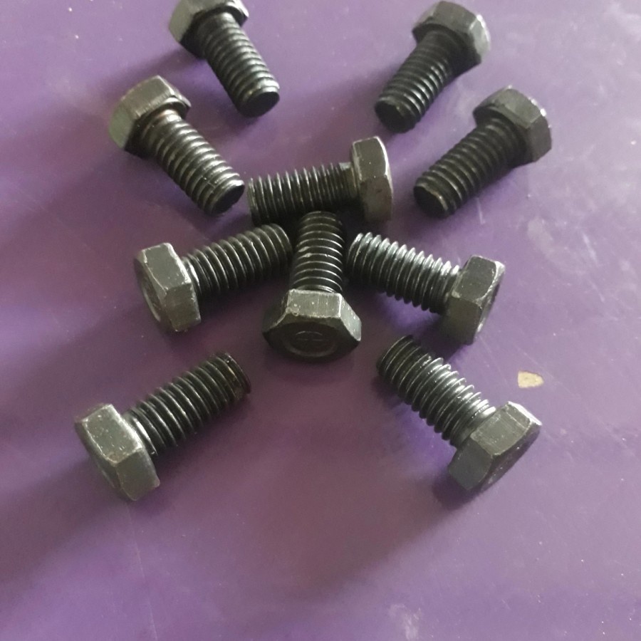 Jual Baut + Mur besi 5/16 x 1/2 /Hitam Nc/kunci 12/(per pcs) | Shopee Indonesia