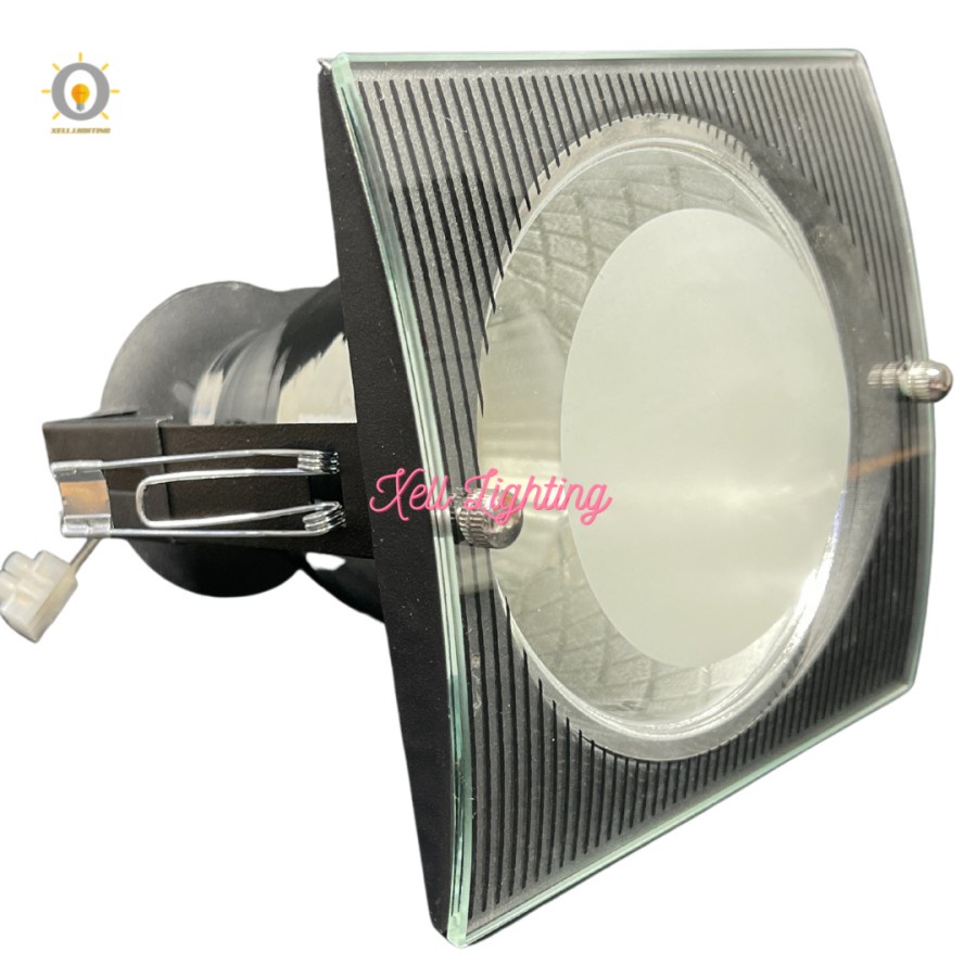 Jual DOWNLIGHT 3 INCH 4 INCH 5 INCH KAP FITTING LAMPU KOTAK + KACA ...