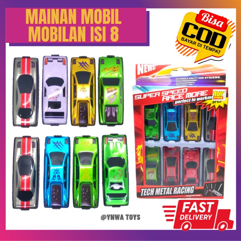 Jual MAINAN ANAK MOBIL MOBILAN ISI 8 PCS SET/MAINAN ANAK MOBIL BALAP ...