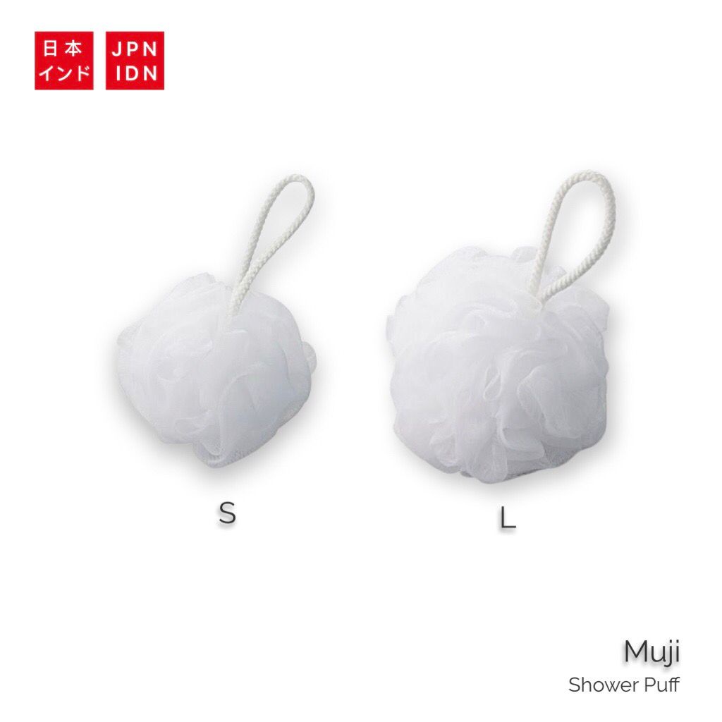 Jual [Pre Order] Muji - Shower Puff 50g (L) dan 15 g (S) | Shopee Indonesia