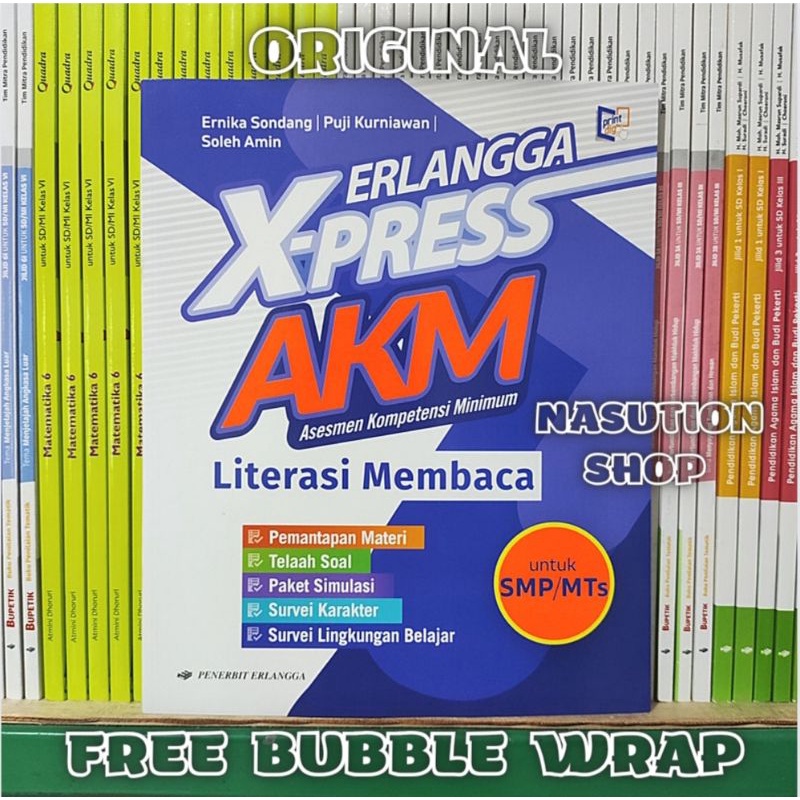 Jual Buku Xpress AKM Untuk SD SMP SMA SMK Erlangga Literasi Membaca dan ...