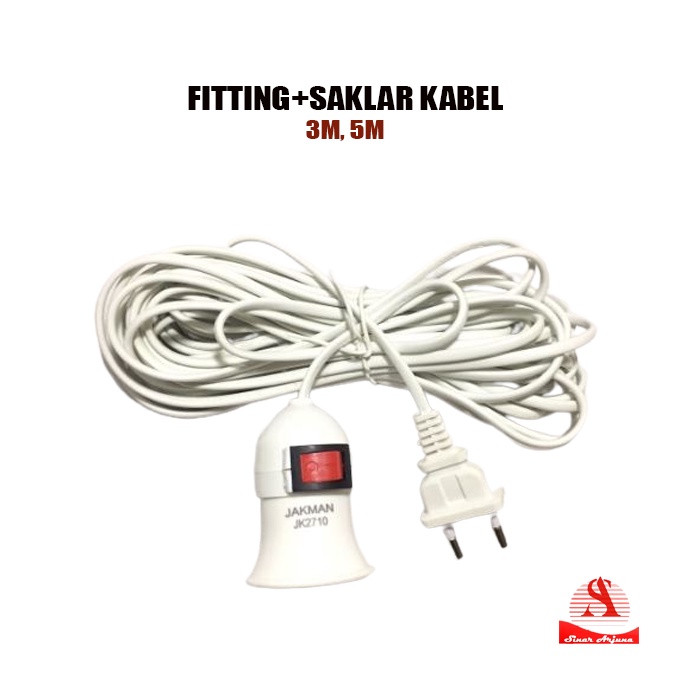Jual FITTING SAKLAR + KABEL 3M-5M/ FITTING LAMPU/ FITTING MURAH SAKLAR ...