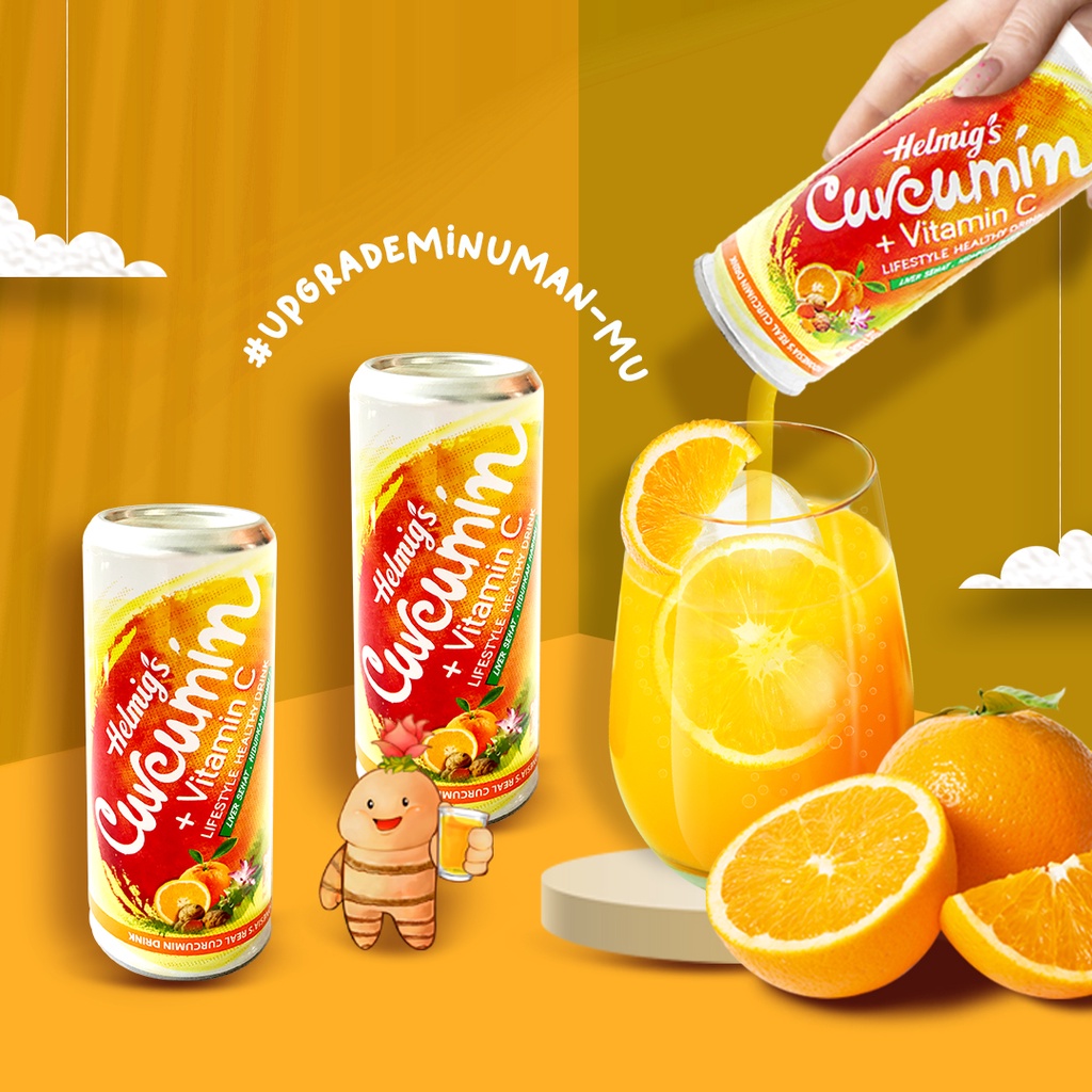 Jual Helmig's Curcumin Effervescent Can 240 ml | Shopee Indonesia
