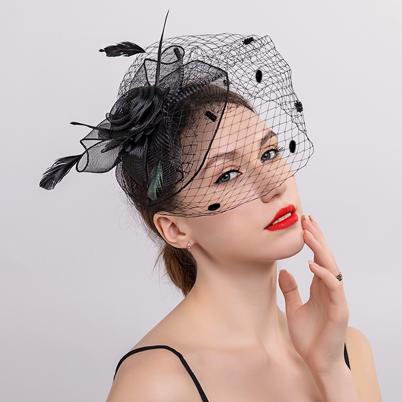 Jual Jepit Topi Hiasan Rambut Jaring Topi Aksesoris Rambut Pramugari ...