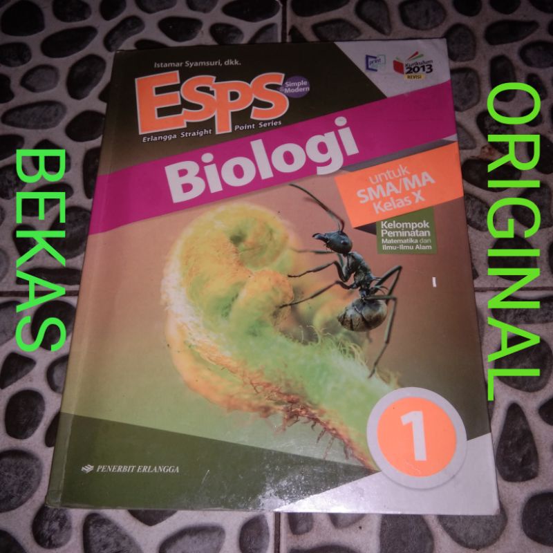 Jual Buku ESPS Biologi Kelas 10 X 1 SMA Erlangga kurikulum 2013 Edisi Revisi Kelompok Peminatan ...