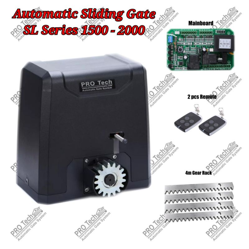 Jual PRO TECH Mesin Gerbang Geser Otomatis 2000KG | Sliding Gate ...