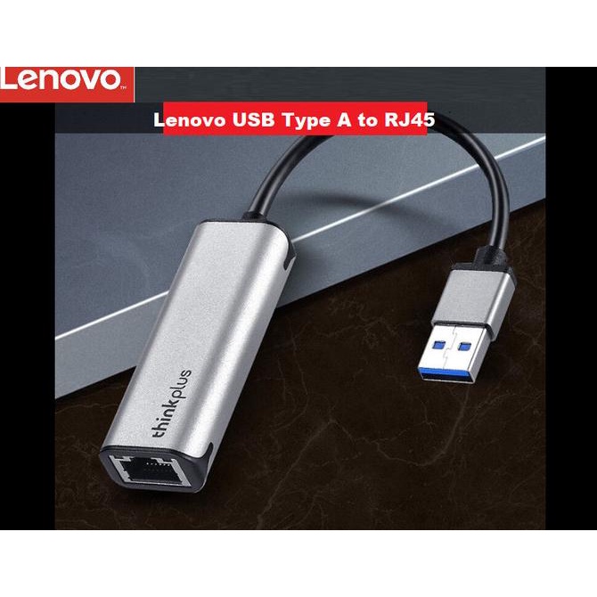 Jual Lenovo Thinkplus USB Type A to LAN RJ45 Ethernet Adapter 1000Mbps ...