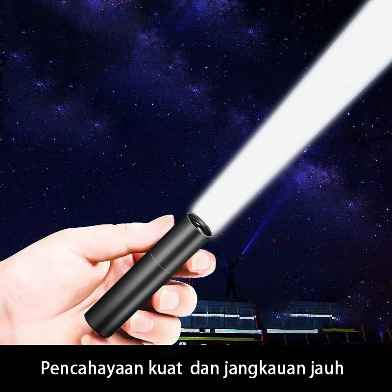 Jual Lampu Senter LED Mini Portable Teleskopis USB Recharge Anti Air Multifungsi | Shopee Indonesia