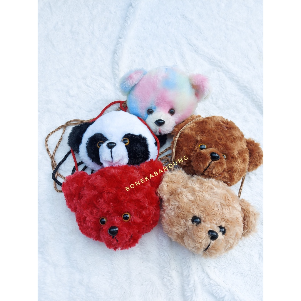 Jual tas boneka teddy bear KEPALA Small - viral 2022 | Shopee Indonesia