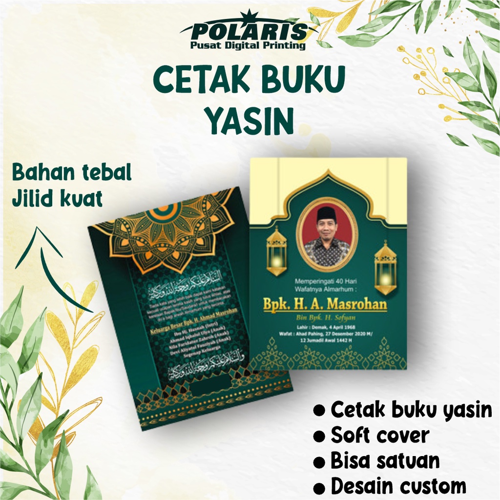 Jual Cetak Buku Yasin Custom Cover 128 Halaman | Shopee Indonesia