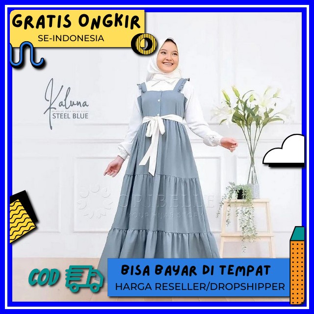 Jual Gamis Anak Perempuan Tanggung 2022 Anna Dress Umur 9-11-12-14 Tahun 8 Serian Warna A1J7 ...