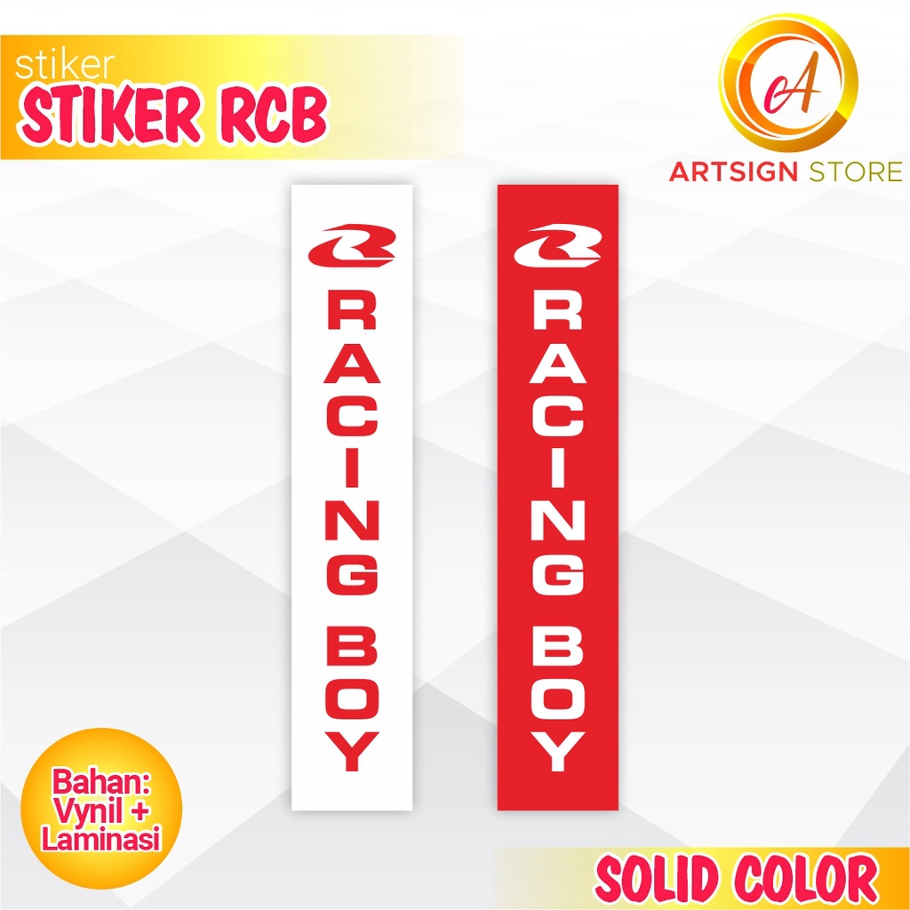 Jual Stiker RCB Vertikal / Stiker Racing Boy Mendatar / Sticker RCB ...