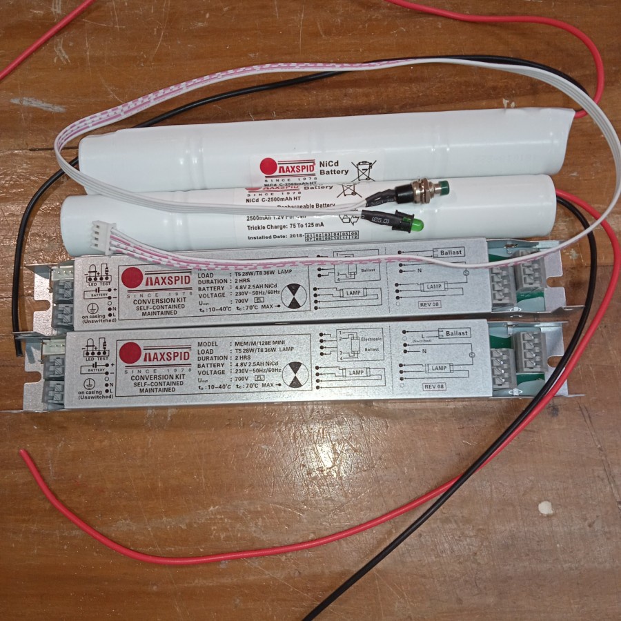 Jual Baterai Emergency MEM/M/128E MINI maxspid / baterai emergency T5 ...