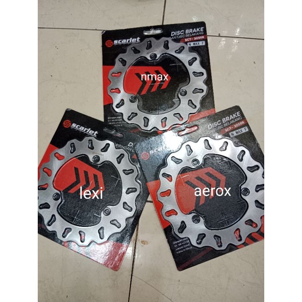 Jual PIRINGAN CAKRAM DISC DEPAN YAMAHA AEROX, LEXI, NMAX OLD/NEW SCARLET UKURAN STANDAR VARIASI ...