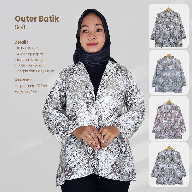 Jual Bolero Batik Soft Model Jas Lengan Panjang - Naira Batik | Shopee ...