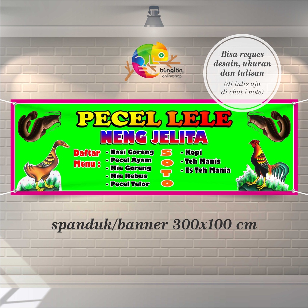 Jual Spanduk Banner Penyetan, Pecel Lele, Nasi Uduk, Soto Lamongan ...