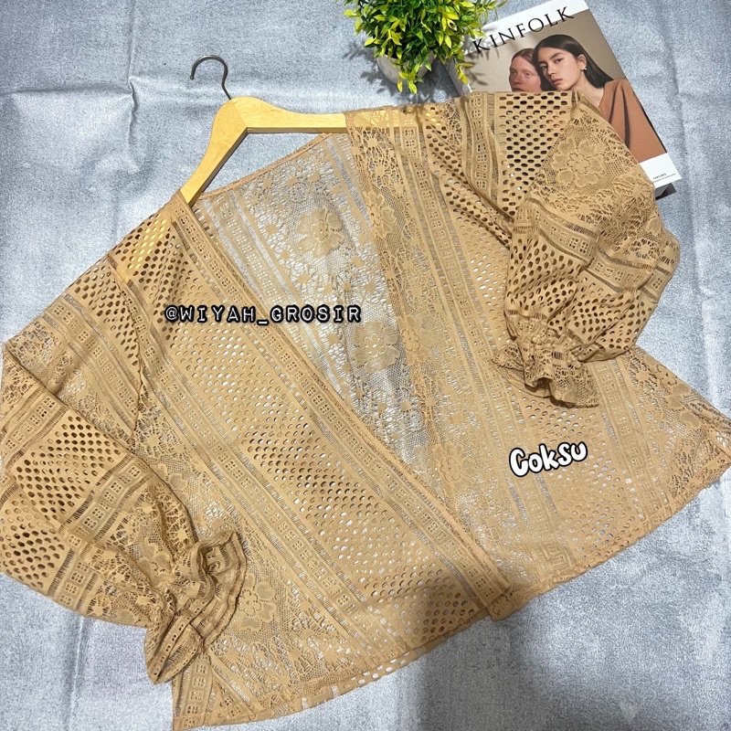 Jual COD OUTER BURKAT PREMIUM LENGAN KERUT / CARDIGAN LENGAN KERUT ...