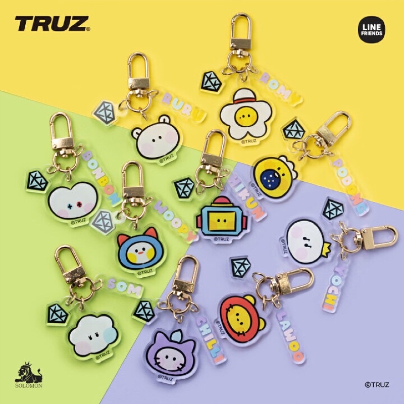 Jual [Pre order] TRUZ (TREASURE) x line friend - keychain acrylic | gantungan kunci akrilik ...