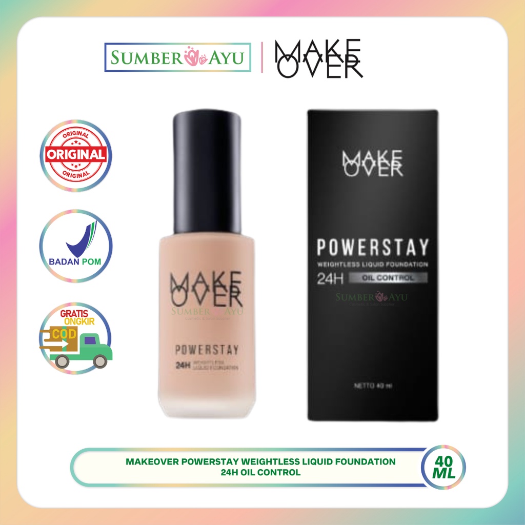 Jual SUMBER AYU MAKE OVER POWERSTAY WEIGHTLESS LIQUID FOUNDATION 24H ...