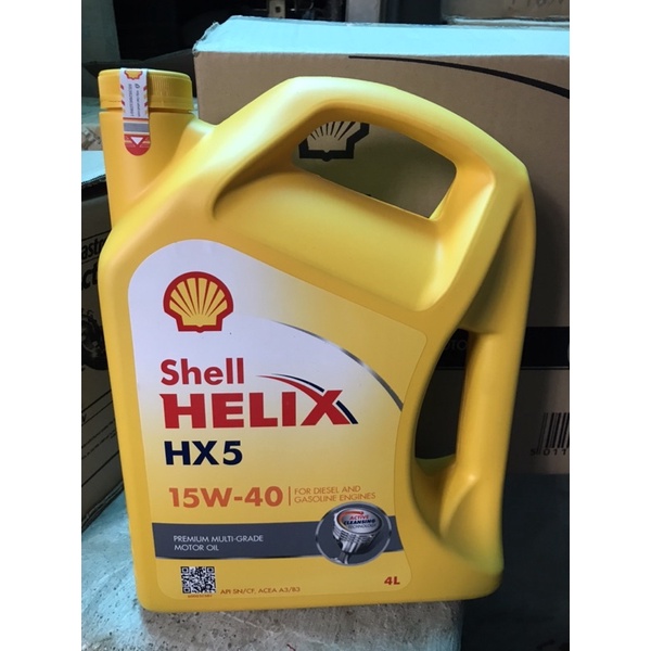 Jual OIL SHELL HELIX HX5 API SN/CF,ACEA A3/B3 SAE 15w-40 4L OLI PELUMAS ...