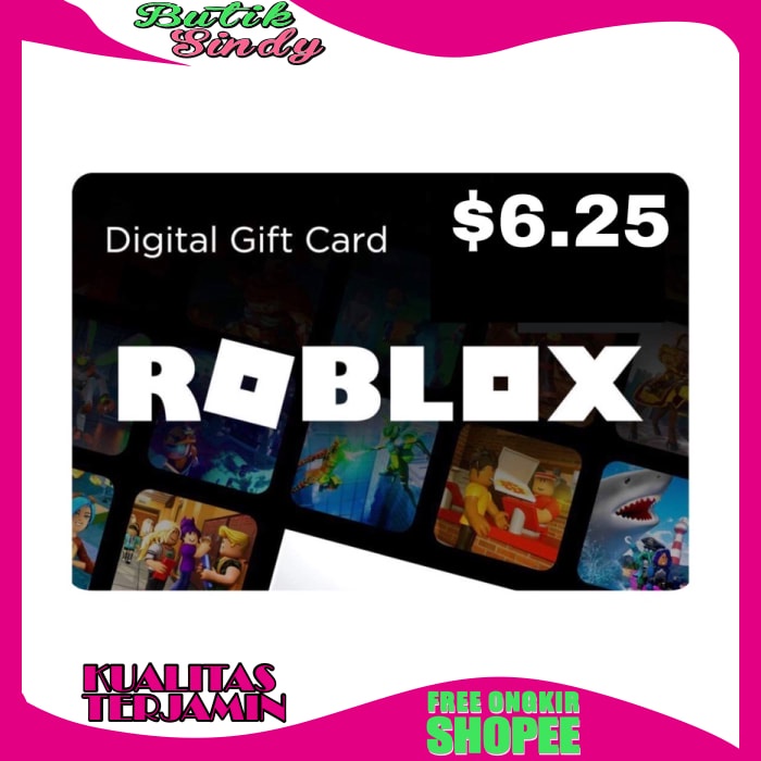Jual Popuper / Murah / Promo / Original Roblox $6.25 Gift Card Robux ...
